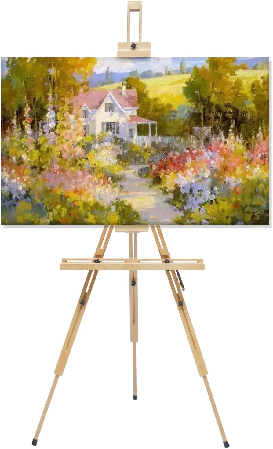 Art Easel Classic Adjustable Height A-Frame Easel Beech Wood Art Easel ...