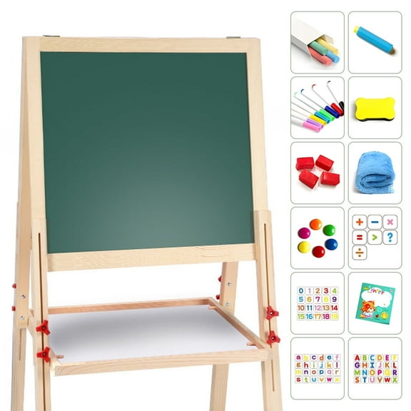Solid Beech Wood Easel for Painting, Art Easel for Adults with Storage ...