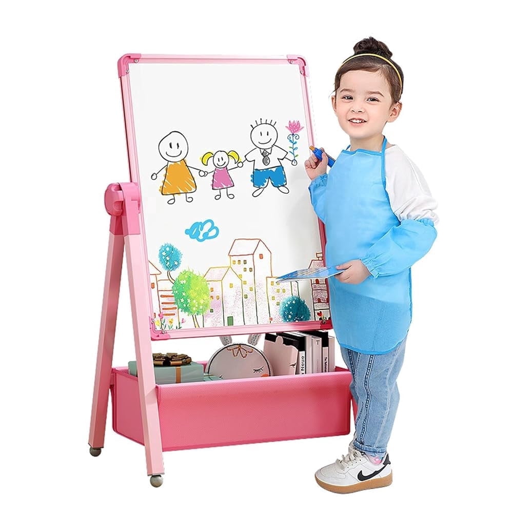 Art Easel for Kids, Double Sided Magnetic Kids Easel, Adjustable 360 ...