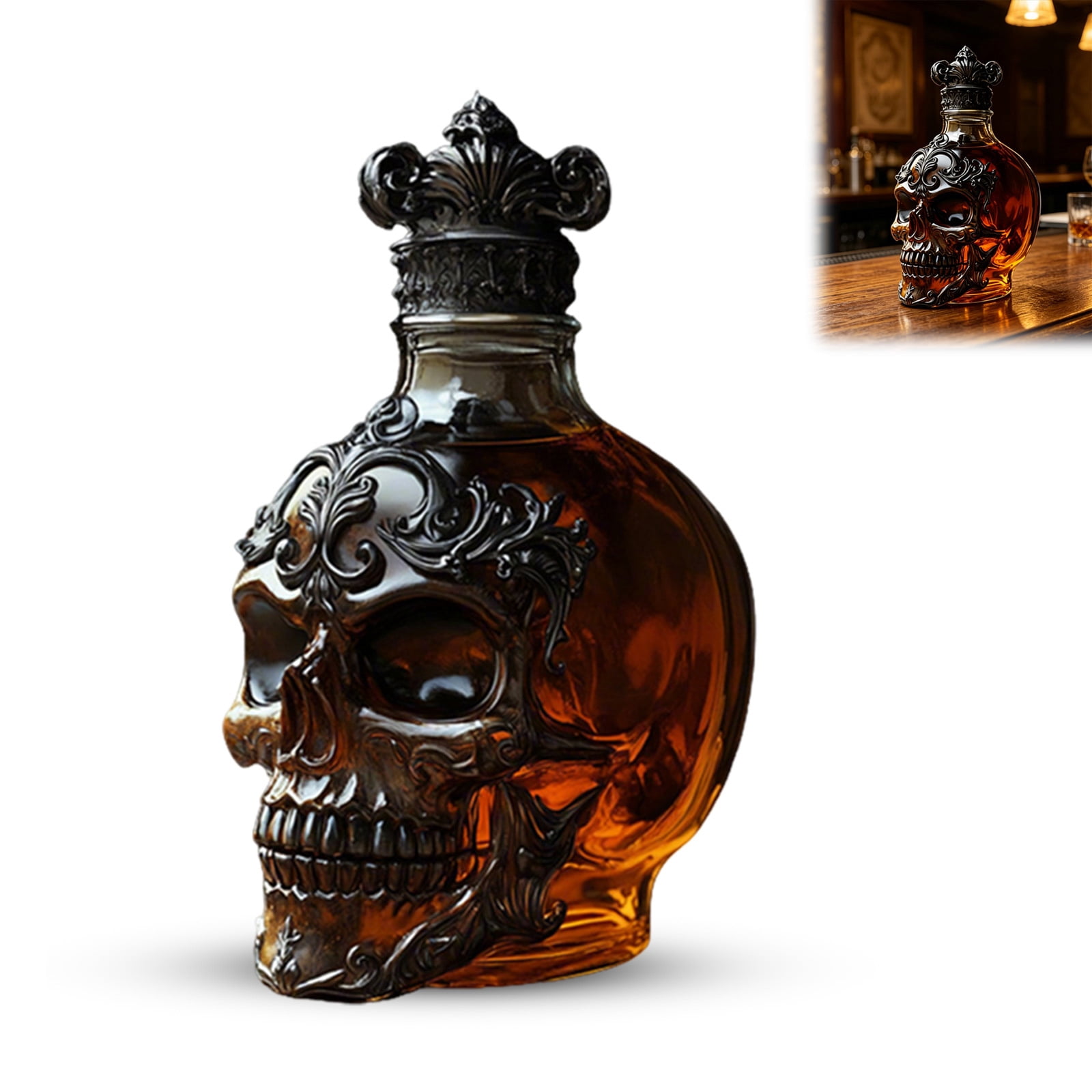 Art Edition 3D Bottle Gothic Skeleton Decor Halloween Collector Display ...