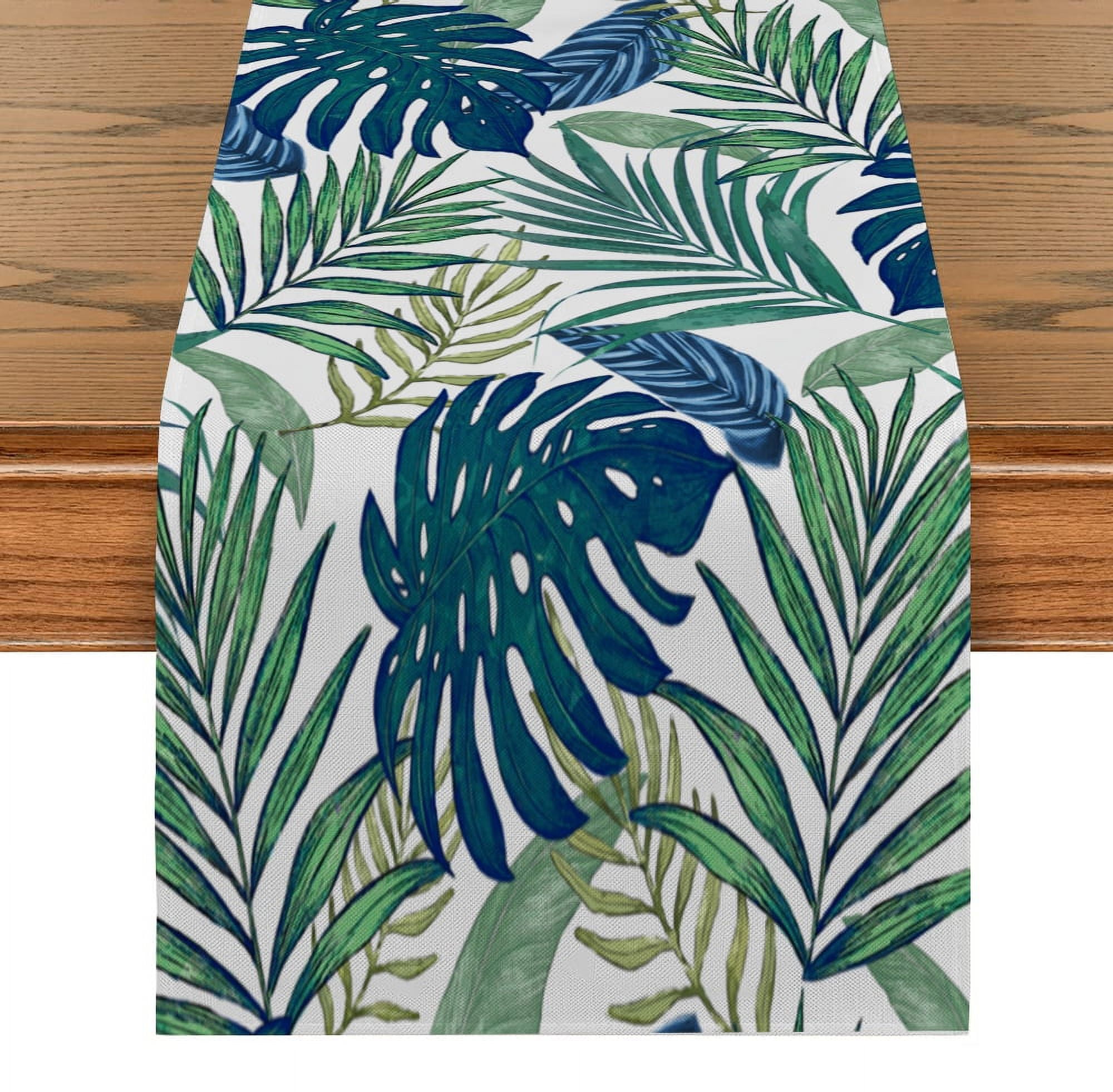 Art Elegant Modern Table Runners for Dining Table Plant Lemon White ...