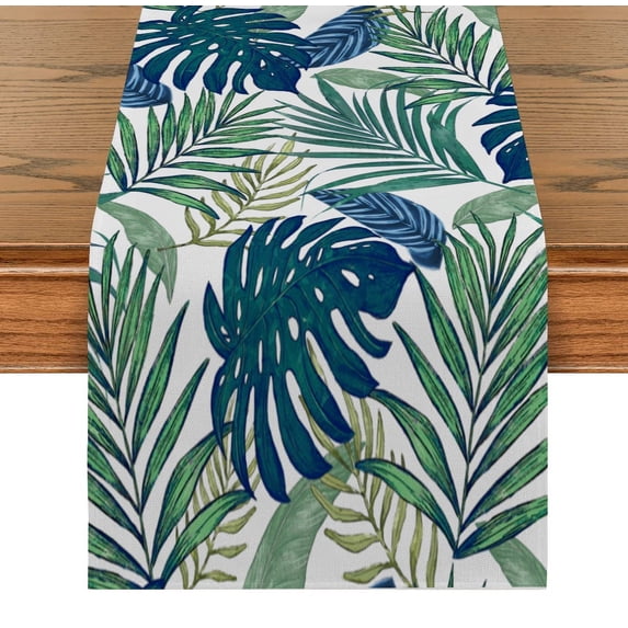 Art Elegant Modern Table Runners for Dining Table Plant Lemon White ...