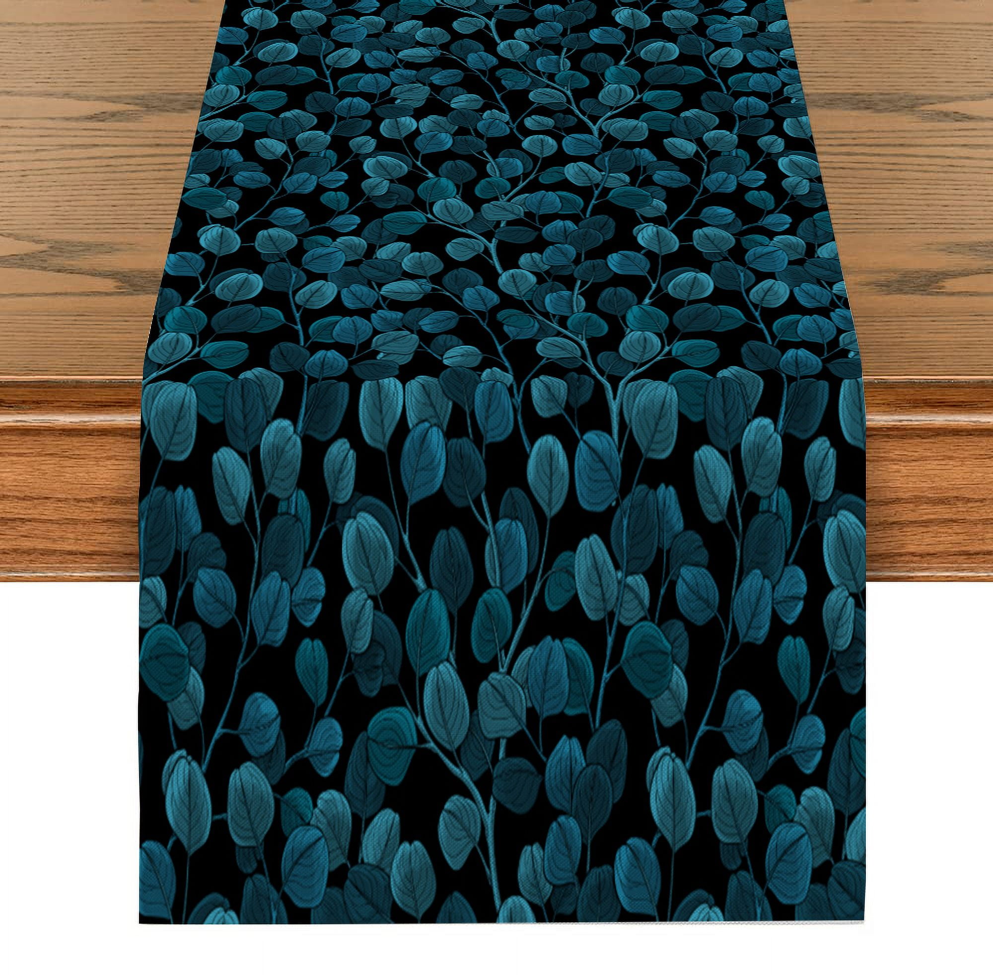 Art Elegant Modern Table Runners for Dining Table Plant Lemon White ...