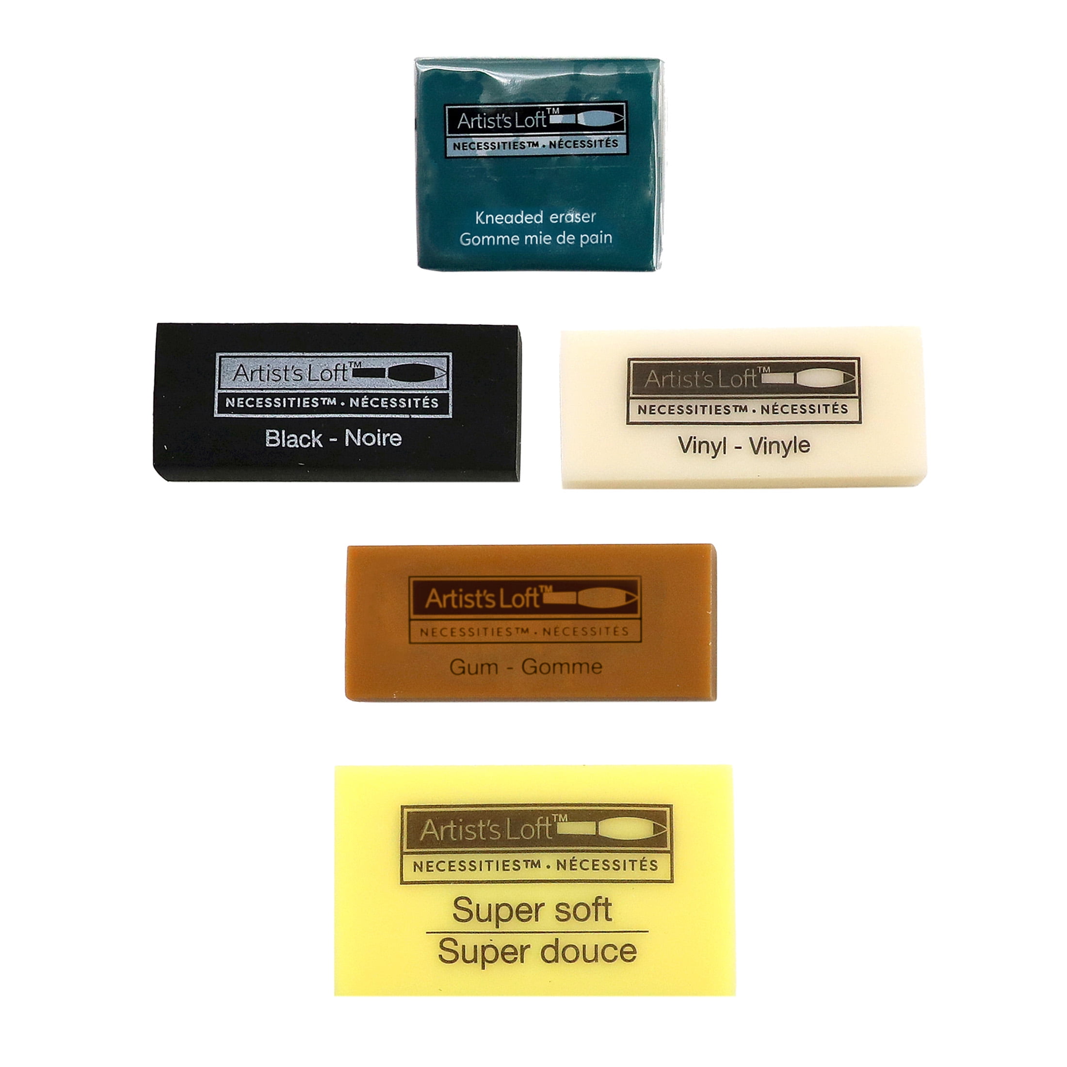 Art Eraser Set by Artist's Loft Necessities - Includes Kneaded - Gum ...