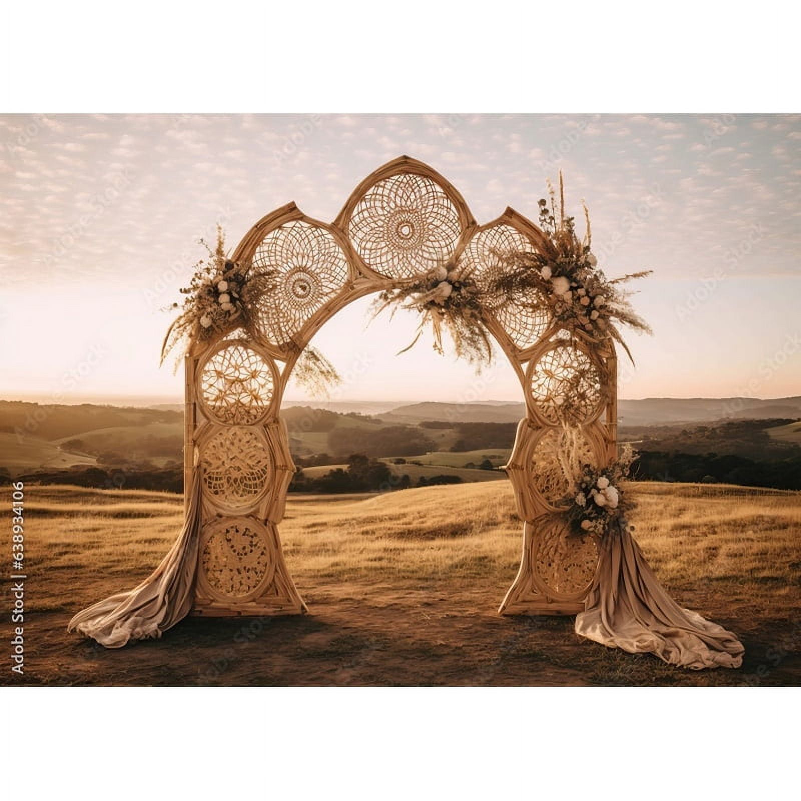 Art Fabric Aesthetic Wedding Scenery Photography Backdrops Flower Brick ...