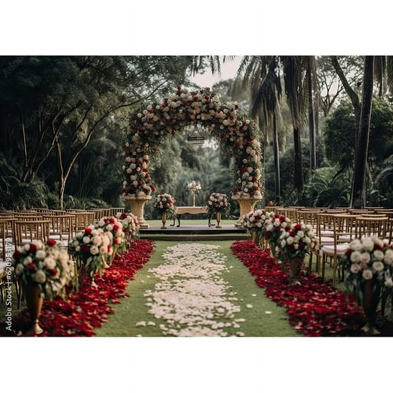 Art Fabric Aesthetic Wedding Scenery Photography Backdrops Flower Brick ...