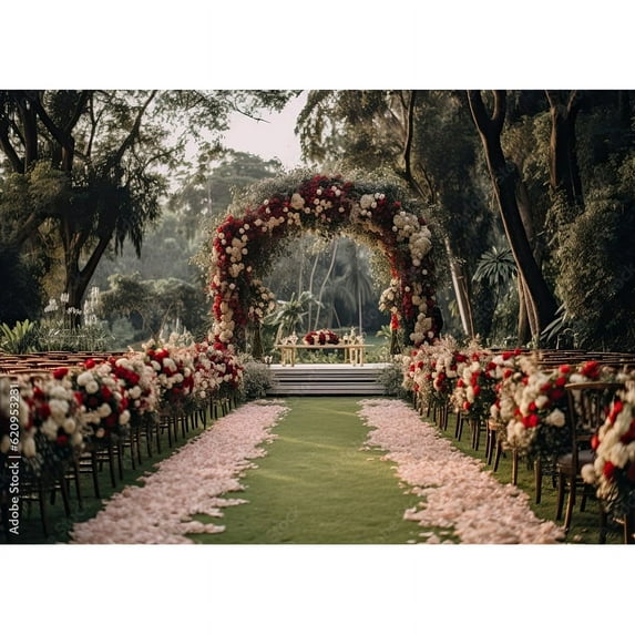Art Fabric Aesthetic Wedding Scenery Photography Backdrops Flower Brick ...