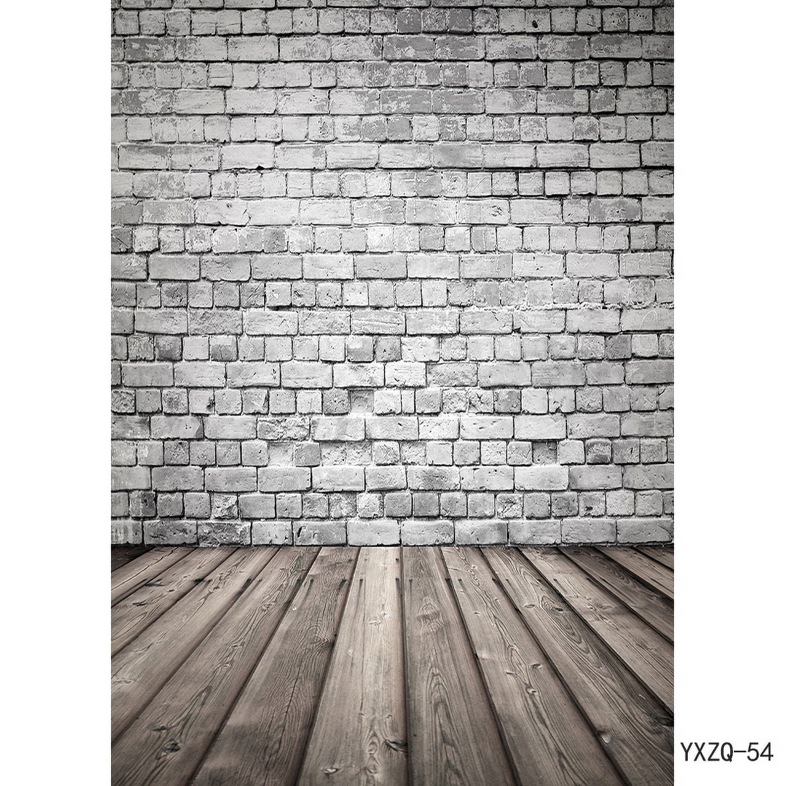 Art Fabric Brick Wall Wooden Floor Photography Backdrops Portrait Photo ...