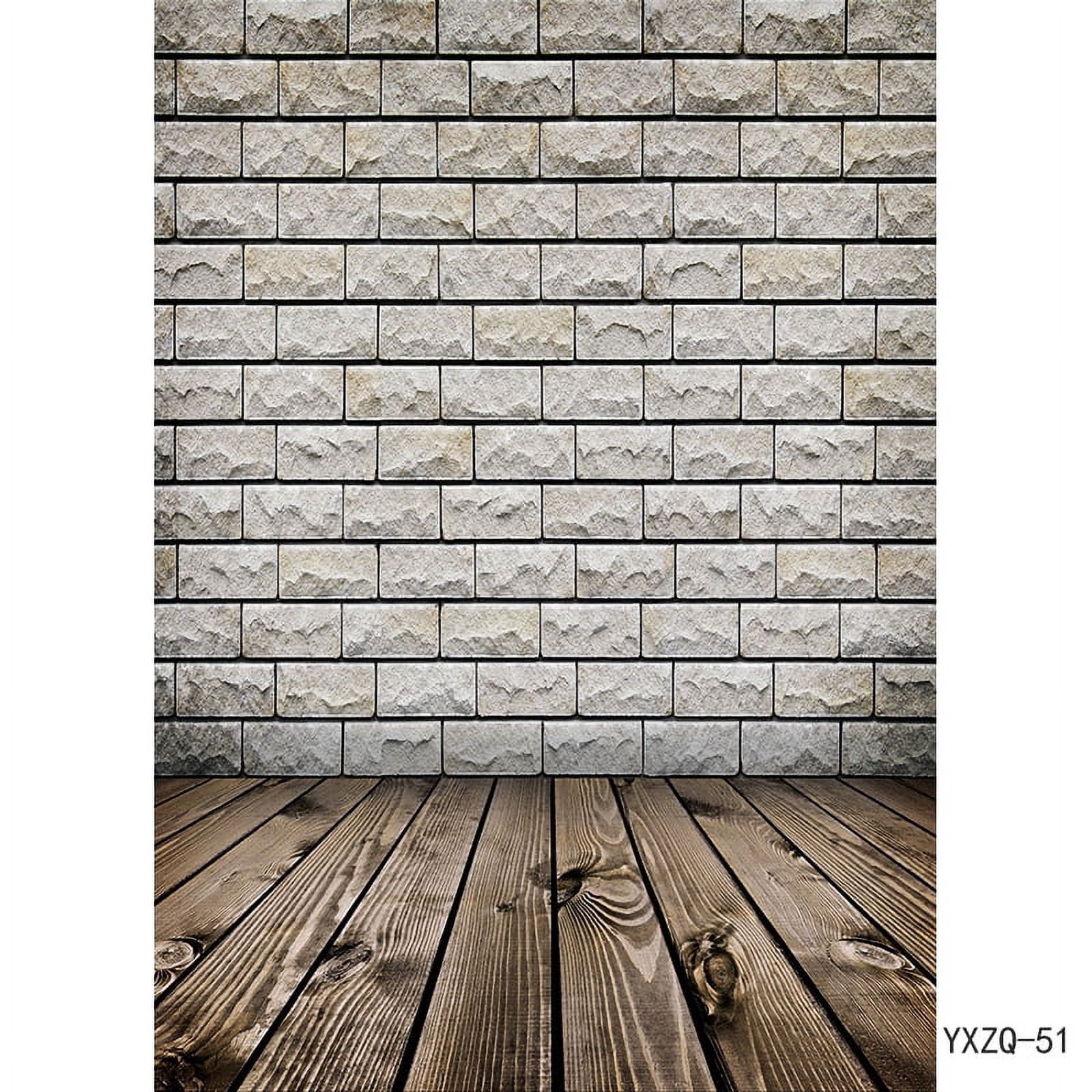 Art Fabric Brick Wall Wooden Floor Photography Backdrops Portrait Photo ...