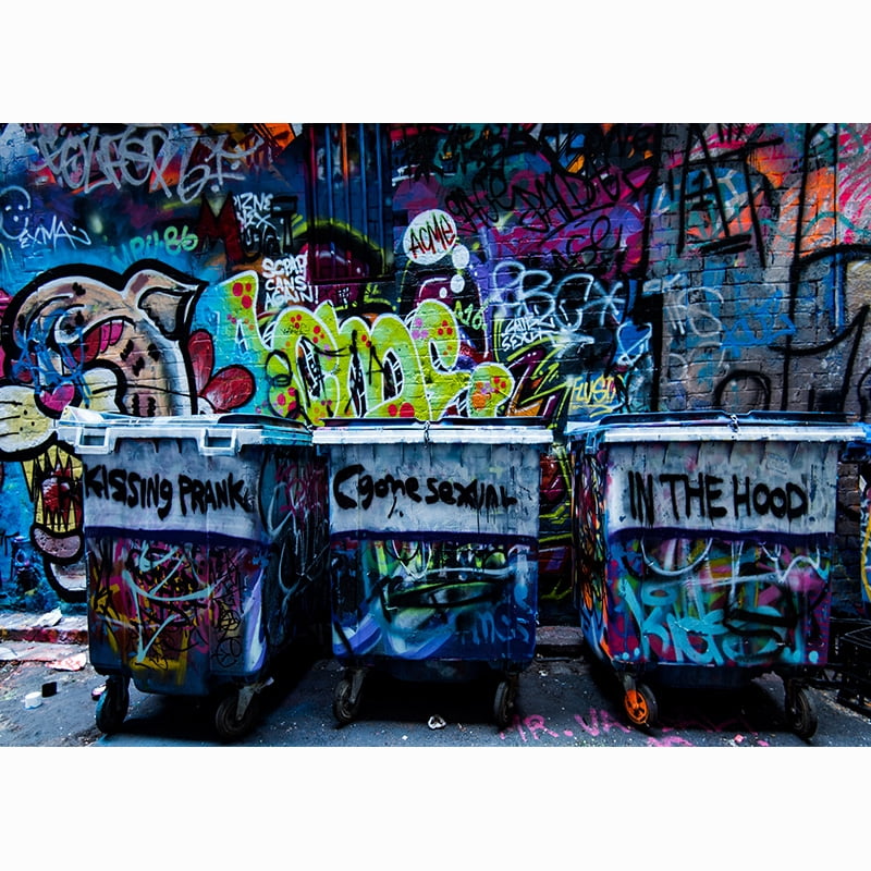 Art Fabric Custom Photography Backdrops Prop Brick Wall Graffiti Indoor ...