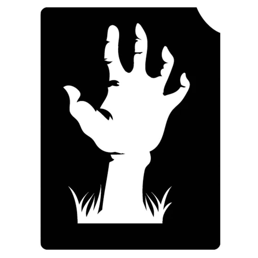 Art Factory Glitter Tattoo Stencil - Zombie Hand (5/pack), Temporary ...