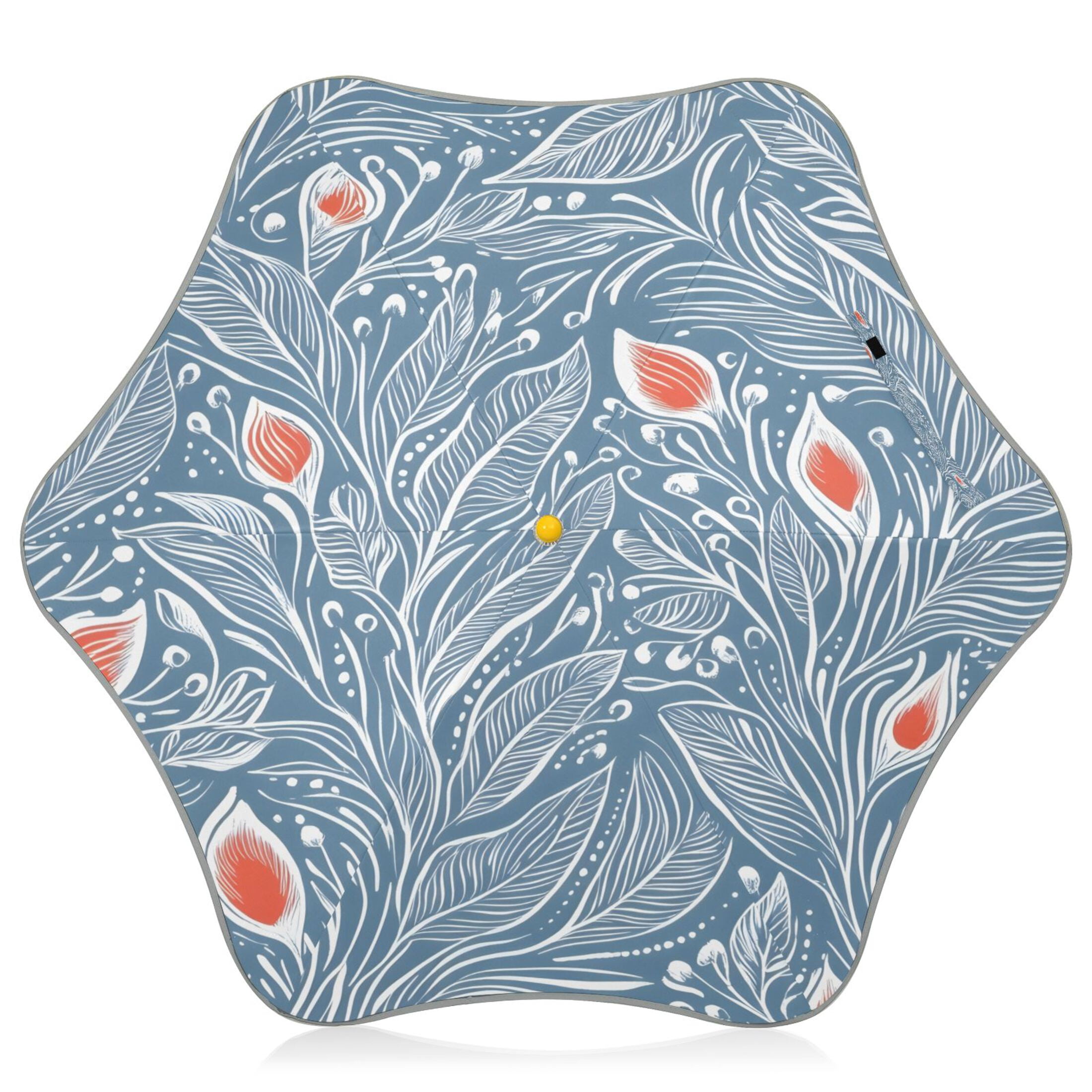 Art Floral Design Kids Umbrella Rain Umbrella Clear Grip Handle Folding ...