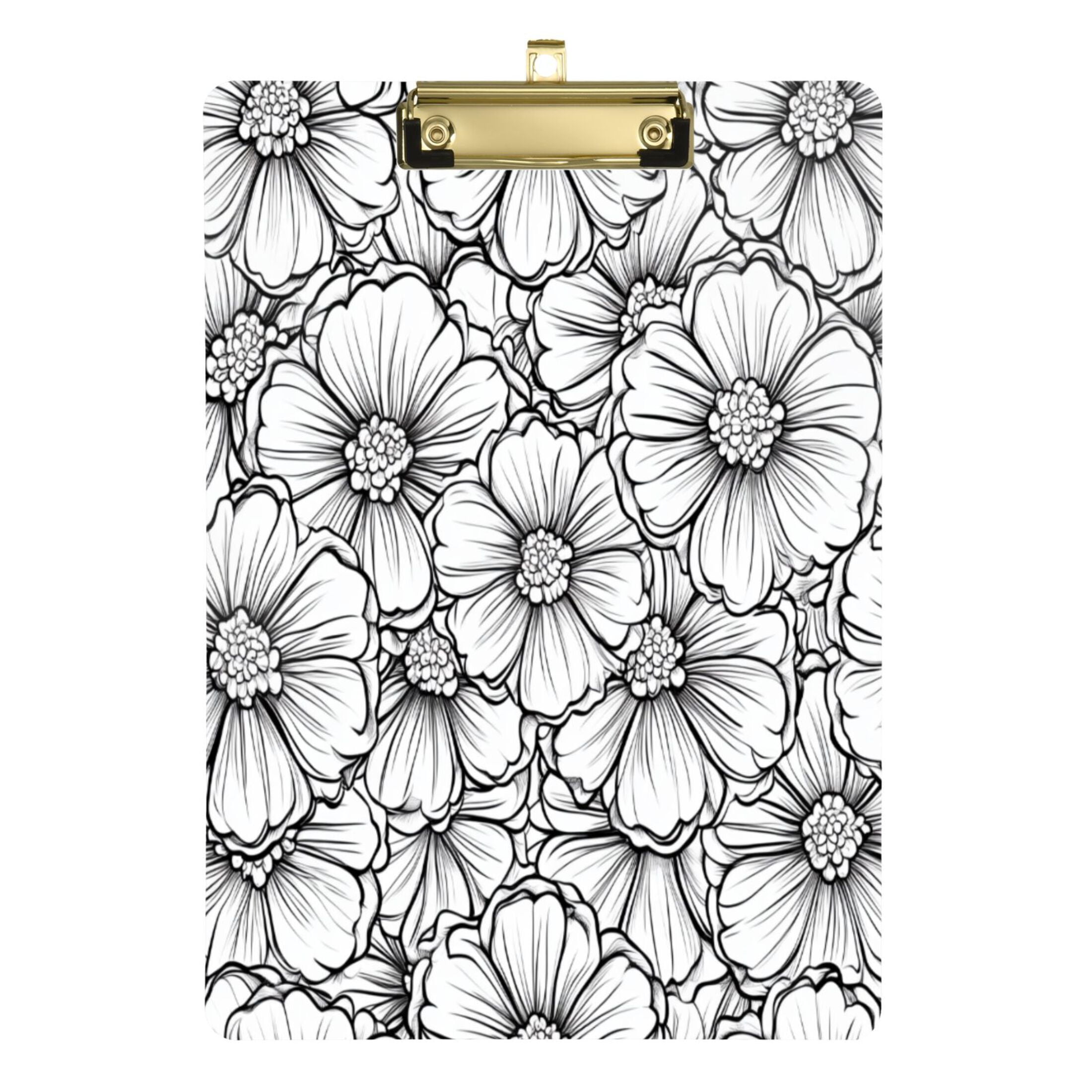 Art Floral Pattern Design 12.5x9in Clipboard, Durable Acrylic with ...
