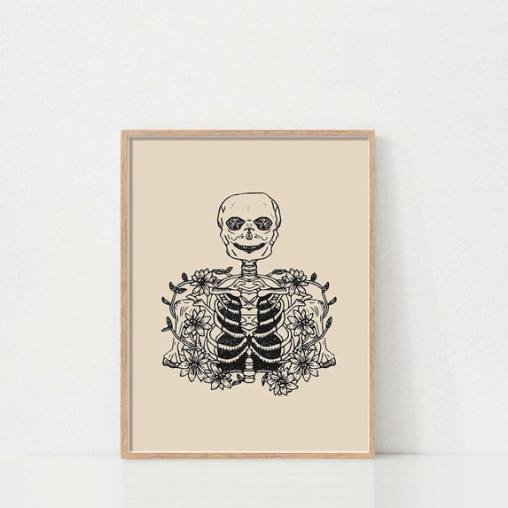 Art Floralminimalistline Neutral Wall Poster, Unframed Canvas Size ...