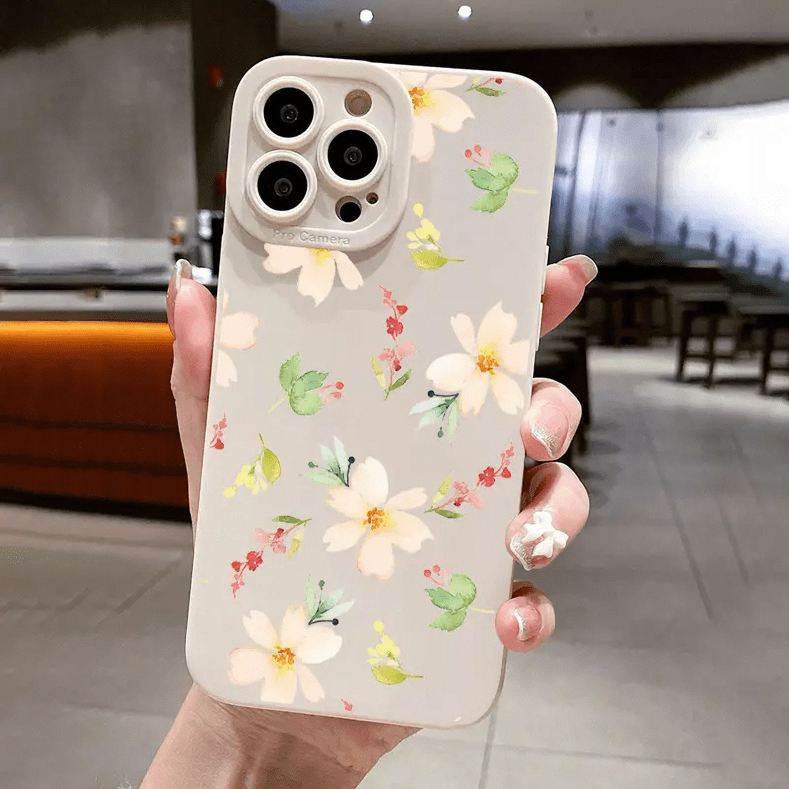 Art Flower Black Style Graphic Phone Case For iPhone 15 14 Pro Max 7 8 ...
