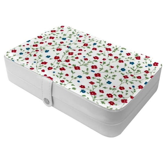 Art Flower Pattern Travel Jewelry Box - Compact and Portable - Ideal ...