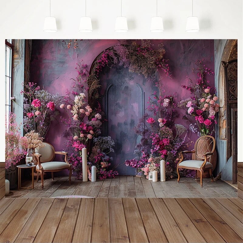 Art Flower Wall Backdrop For Photography Princess Bride Birthday Photo ...