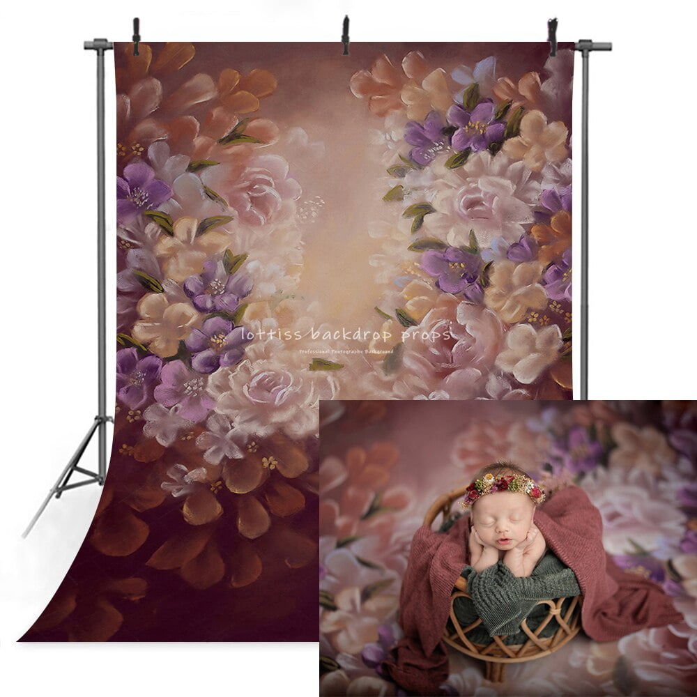 Art Flower Wallpaper Photography Background Hand Painted Style Newborn ...
