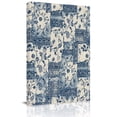 Art Flowers Canvas Wall Art for Living Room, Blue Floral Tie-dye ...