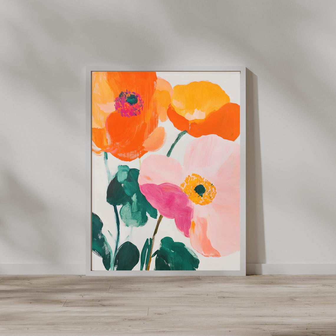 Art Flowers Poppies Poppy Abstract Maximalist Art Eclectic Boho Kitsch ...