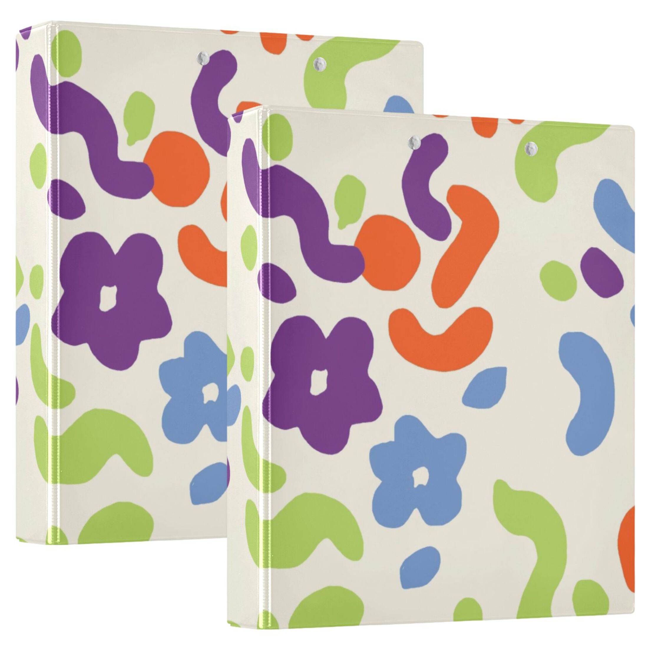 Art Flowers Print Hardcover 3 Ring Binder 1.5 inch Round Rings with ...