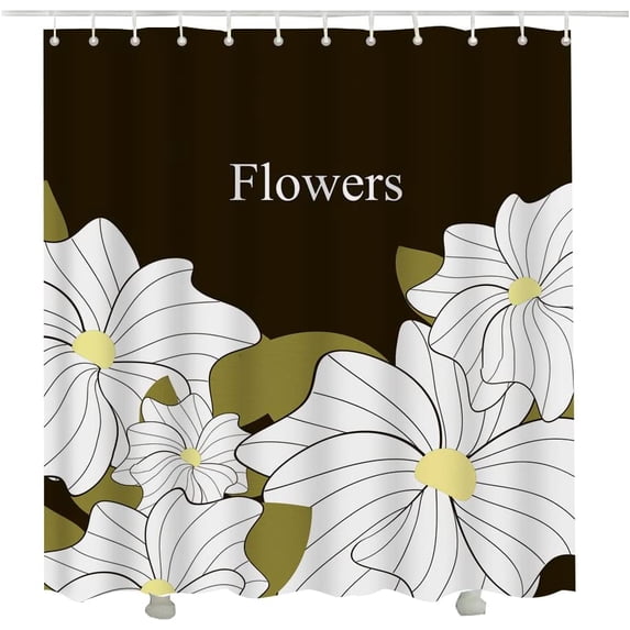 Art Flowers Shower Curtains for Bathroom 72X72 Inches,Abstract Flower ...