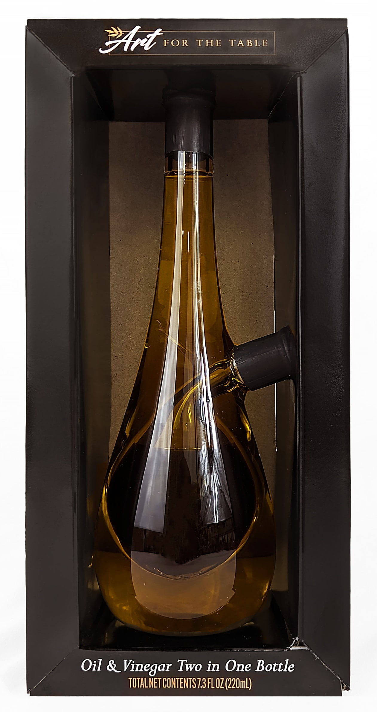 Art for the Table Two-in-One Glass Bottle Olive Oil and Balsamic ...