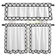 Art Frame Kitchen Curtains Set for Windows, Geometric Black Morocco ...