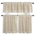 Art Frame Kitchen Curtains Set for Windows, Geometric White Morocco ...