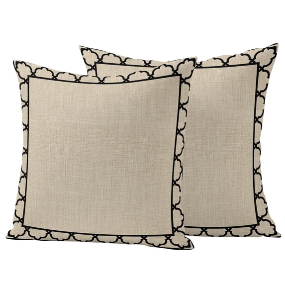 Art Frame Outdoor Pillow Covers Pack of 2 Geometric Black Morocco ...