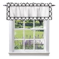 Art Frame Valances for Windows, Geometric Black Morocco Printed Border ...