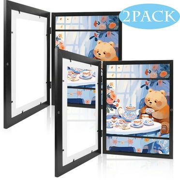 2 Pack Kids Art Frame, Personalized Changeable Art Work Frames Display ...