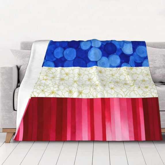 Art French Flag Throws Blanket Fleece Soft Cozy Warm Plush for Travel ...