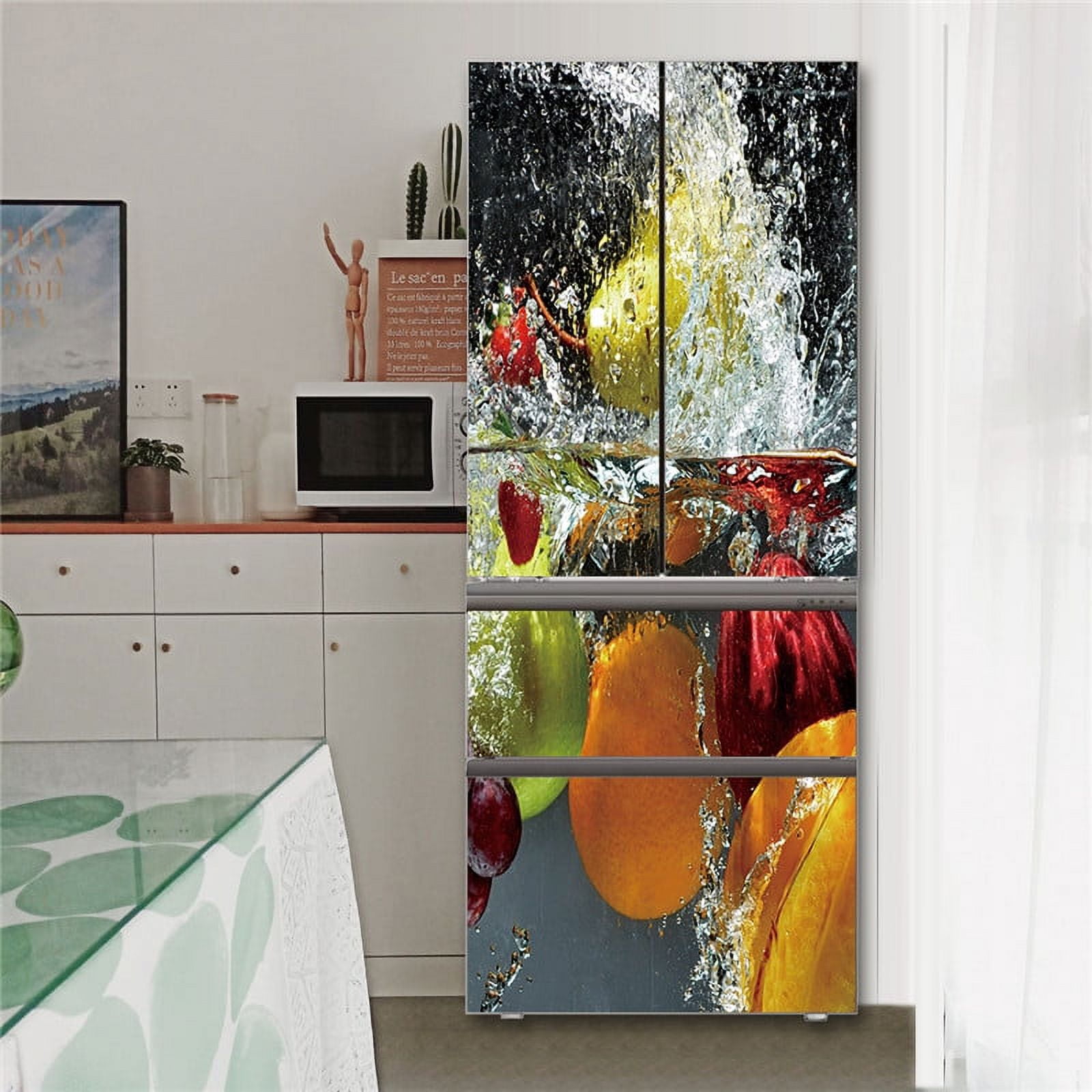 Art Fridge Door Poster Frog Beer Fresh Vegetable Printed Large ...