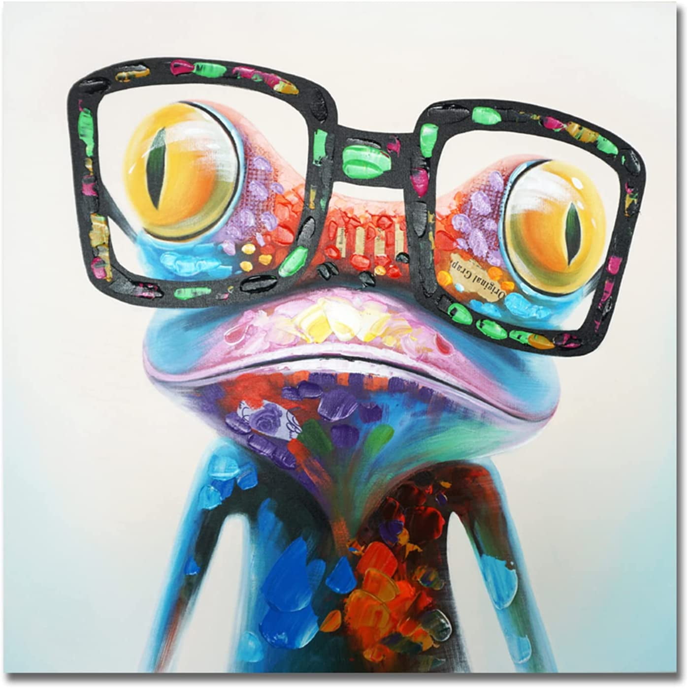 Art Funny Animal Canvas Wall Print Cute Colorful Tightrope Walking ...