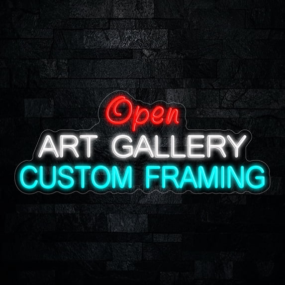 Art Gallery Custom Framing Open LED Neon Sign 32"L x 13"H #25117 ...