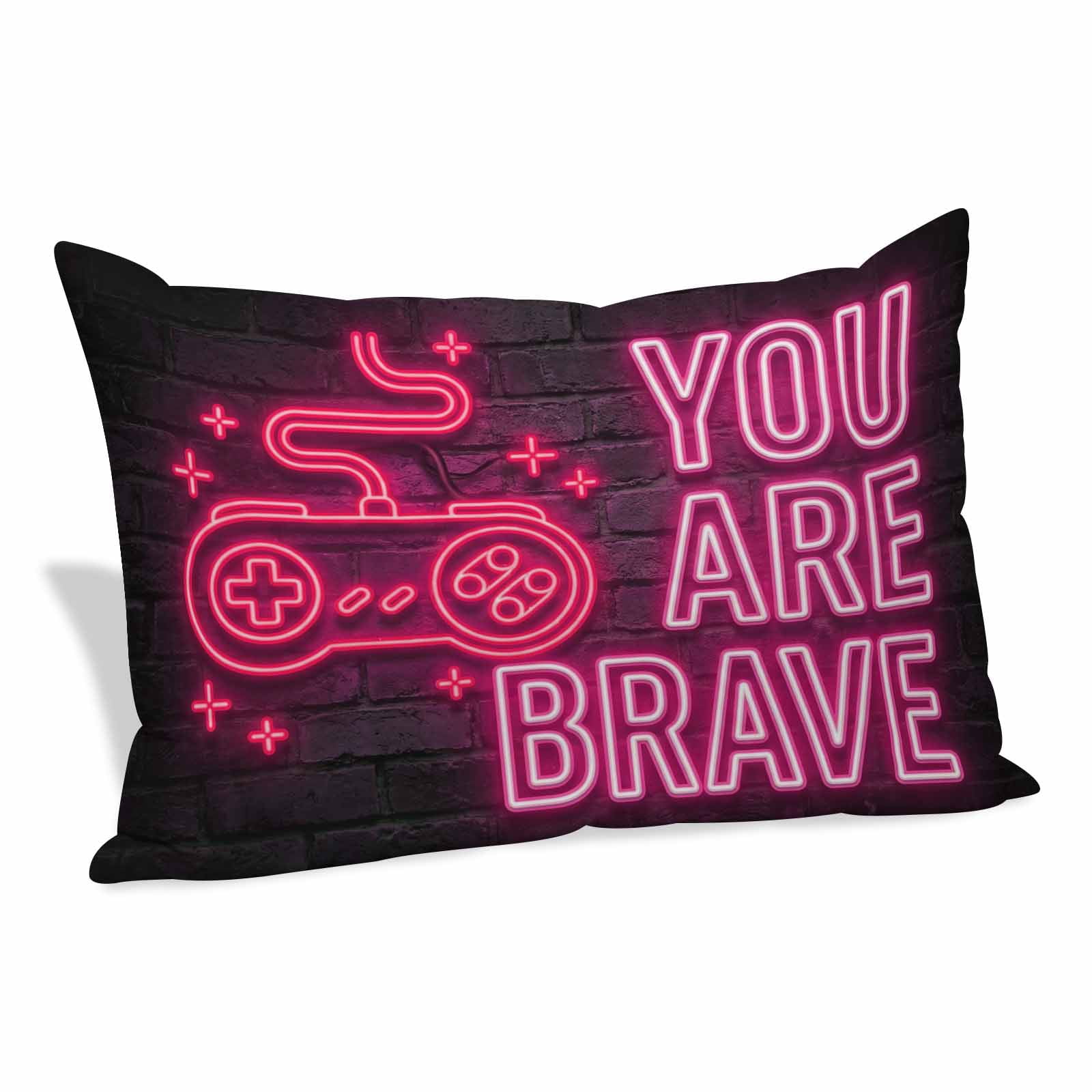 Art Gaming Icons Body Pillow Cover Multi Panel Neon Letter Pink You Are ...