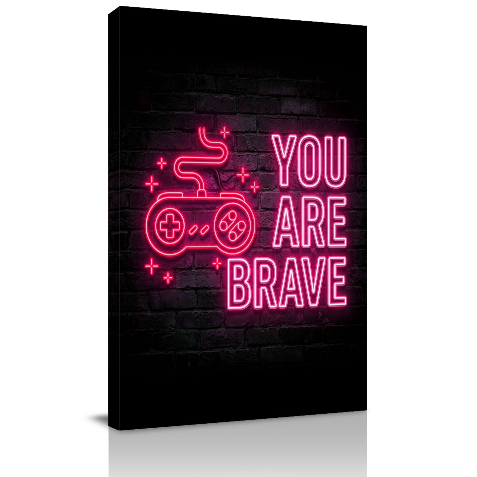 Art Gaming Icons Canvas Wall Art for Living Room, Multi Panel Neon ...