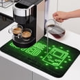 Art Gaming Icons Dish Drying Mats for Kitchen Counter, Multi Panel Neon ...