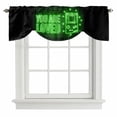 Art Gaming Icons Tie Up Valance Curtains Multi Panel Neon Letter Green ...