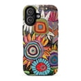 Art Garden Folk Floral Design Case for iPhone 11 12 13 14 15 16 17 Pro ...