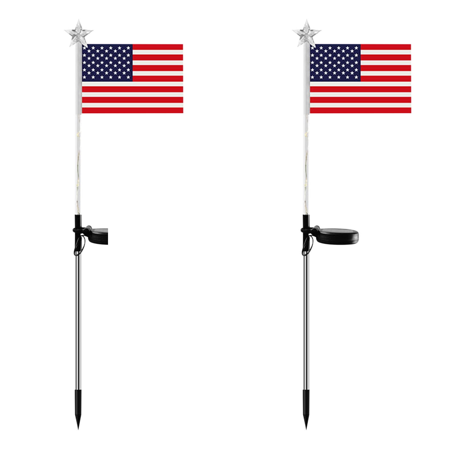 Art & Gift Americana Flag Solar Stake Decorative Patriotic Led Garden ...