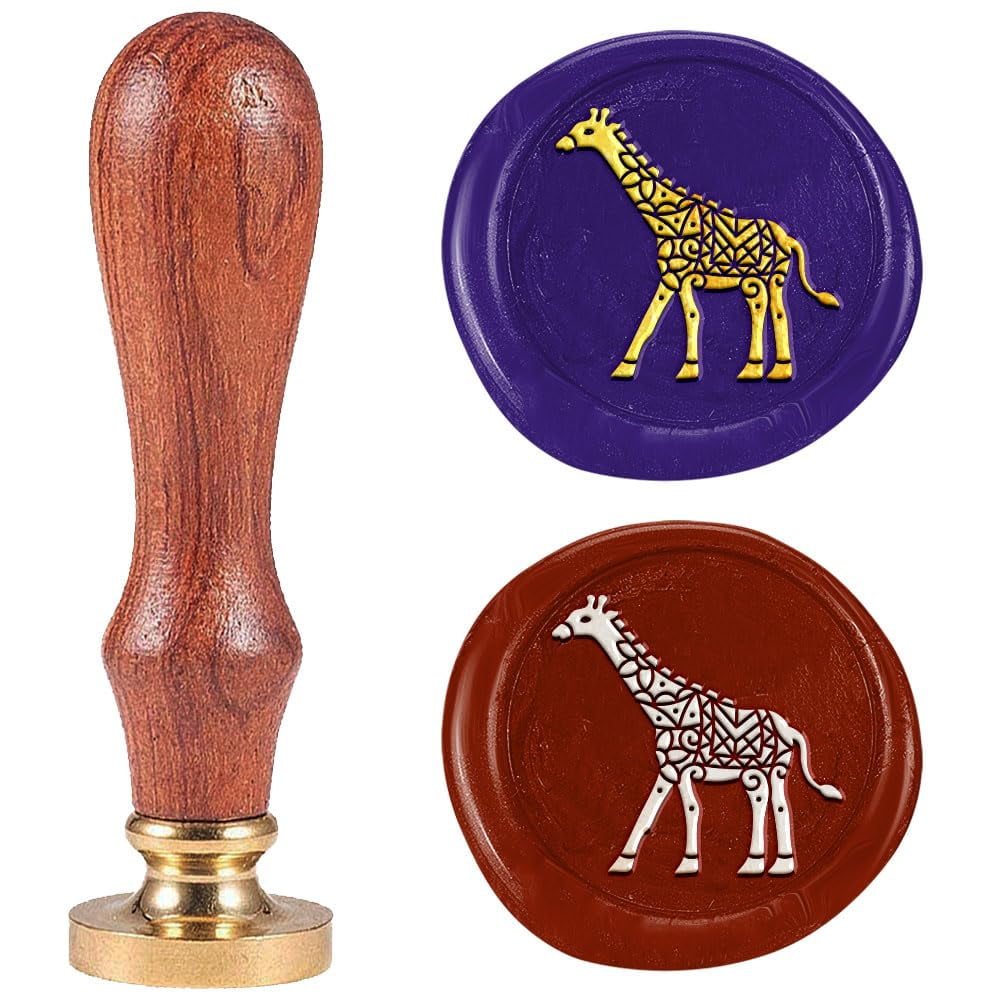 Art Giraffe Wax Seal Stamp 1" Vintage Animals Sealing Stamps Removable ...