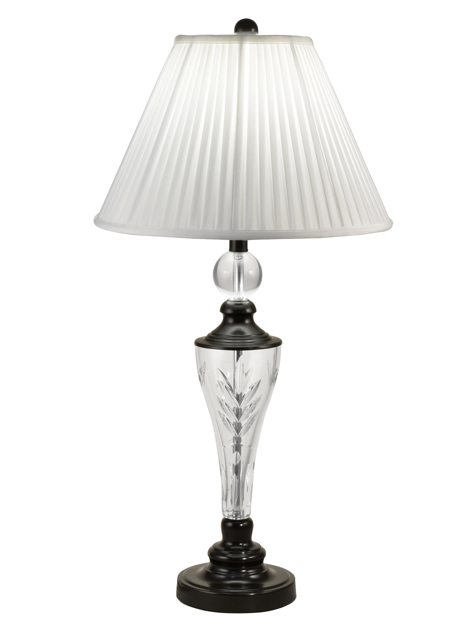 Art Glass Designs 32" Hand Cut Lead/Crystal Table Top Gaya lamp ...