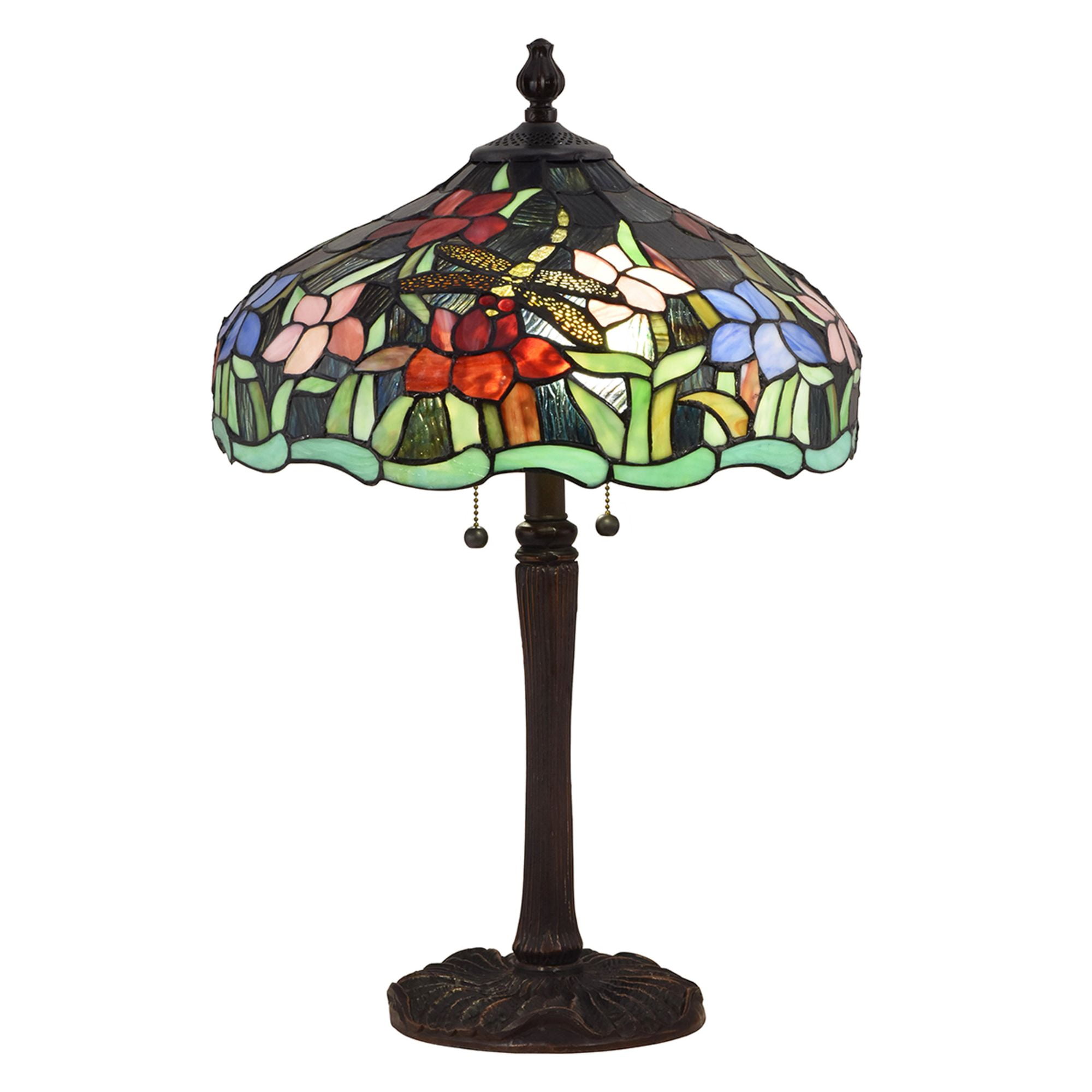 Springdale 24.5"H Fawn Dragonfly Tiffany Table Lamp - Walmart.com