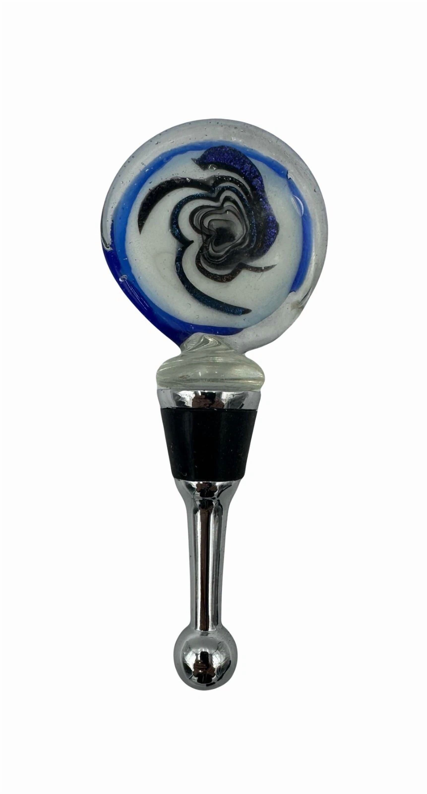 Art Glass Wine Bottle Stopper Multi Color Round Shape - Walmart.com