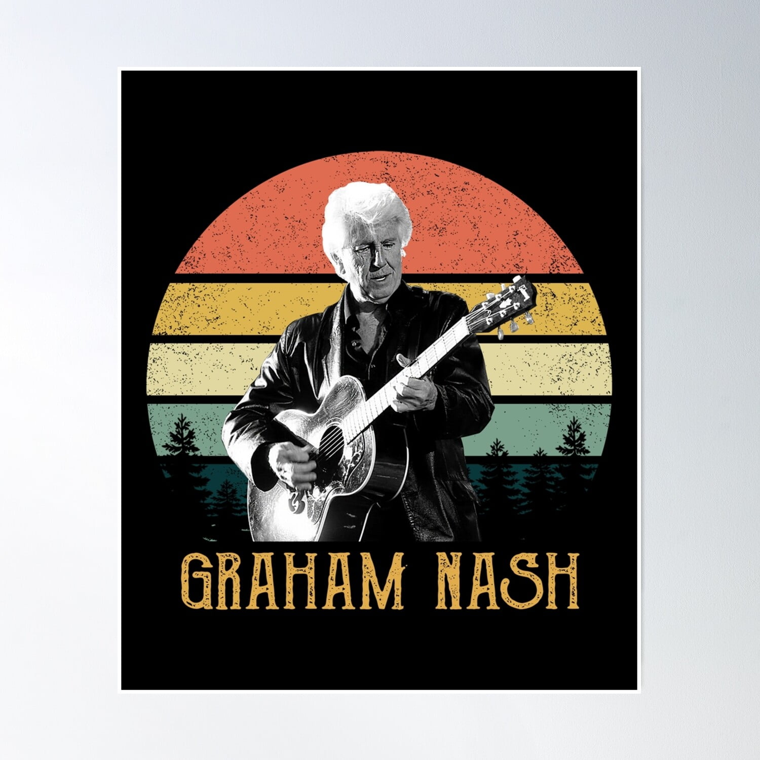 Art Graham Vintage Nash American Music Legend Poster Wall Art, Modern ...