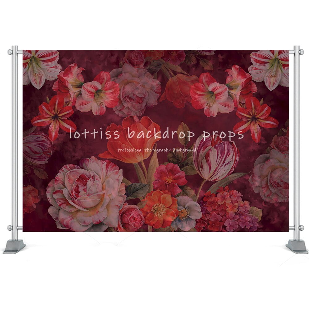 Art Hand Painting Flower Photography Background Oil Style Adult Potrait ...