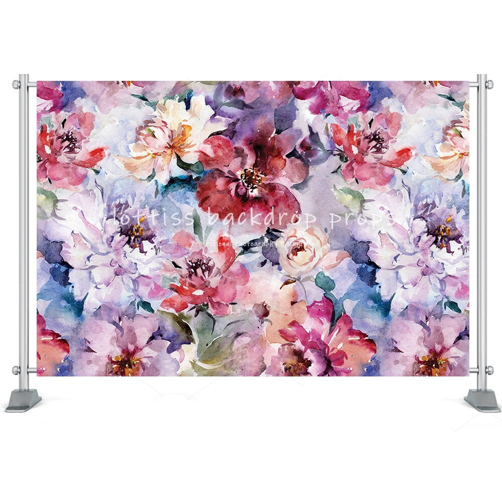 Art Hand Painting Flower Photography Background Oil Style Adult Potrait ...