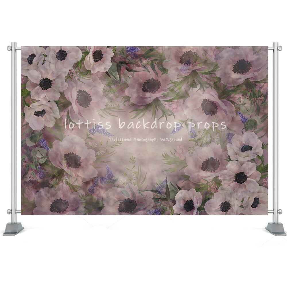 Art Hand Painting Flower Photography Background Oil Style Adult Potrait ...